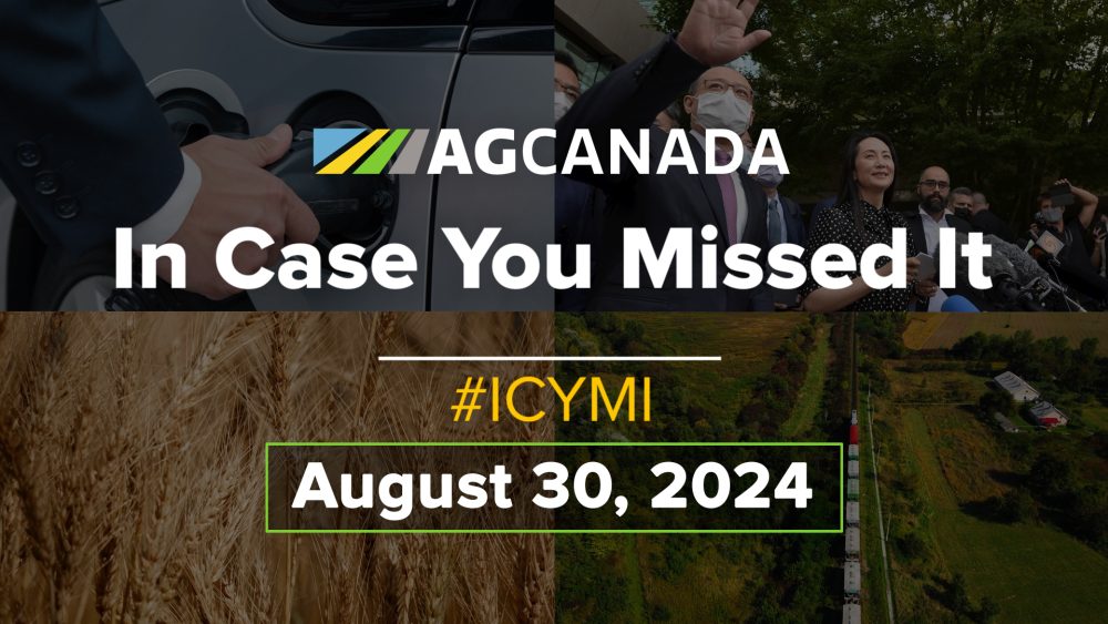 AGCanadaTV: In case you missed it: Your national ag news recap for Aug. 30, 2024 - Grainews